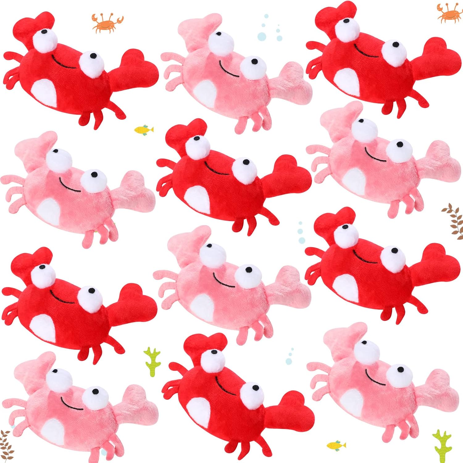 12 Pcs Stuffed Lobster Crab Stuffed Animal Plush Toy 6 Inch Cute ...