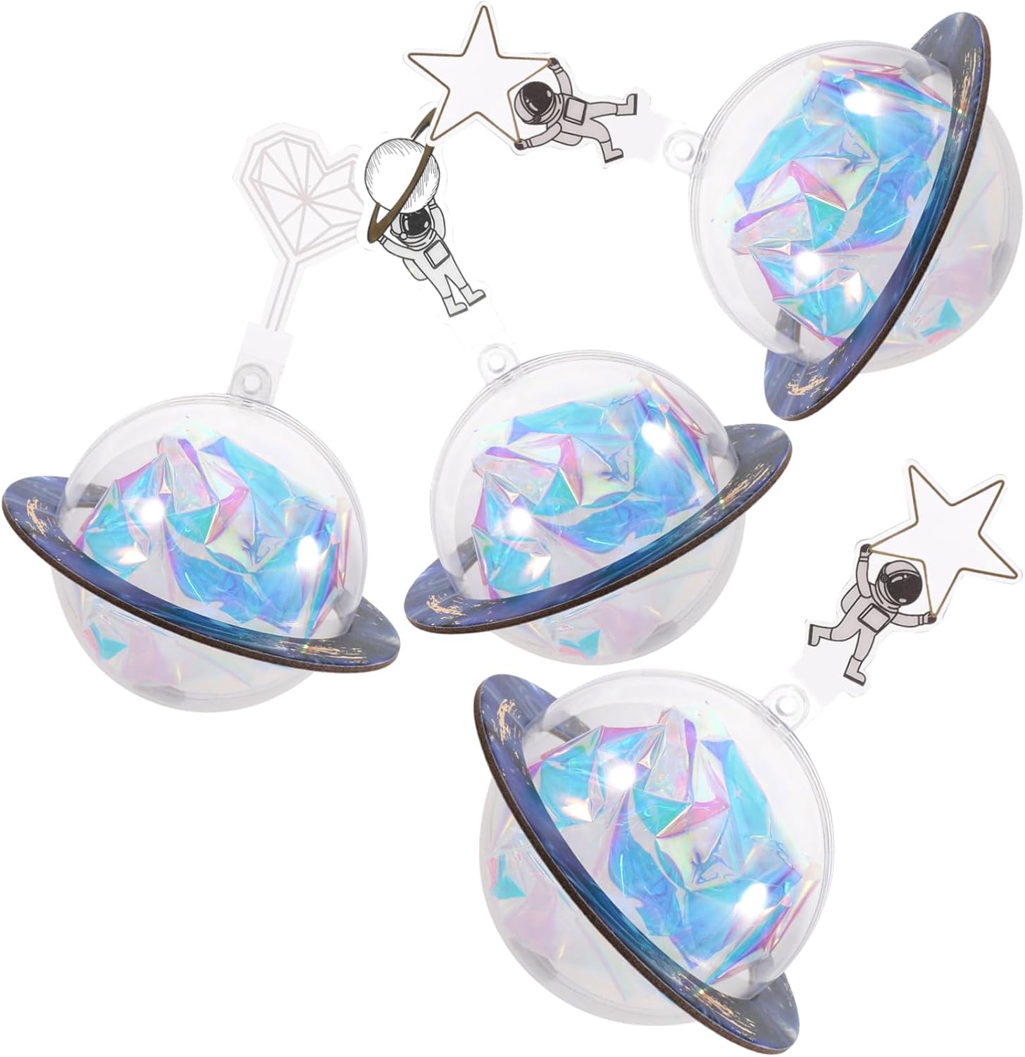 Amazon.co.jp: SHOWERORO 4pcs Boxes Plastic Macaron Boxes Space Party ...