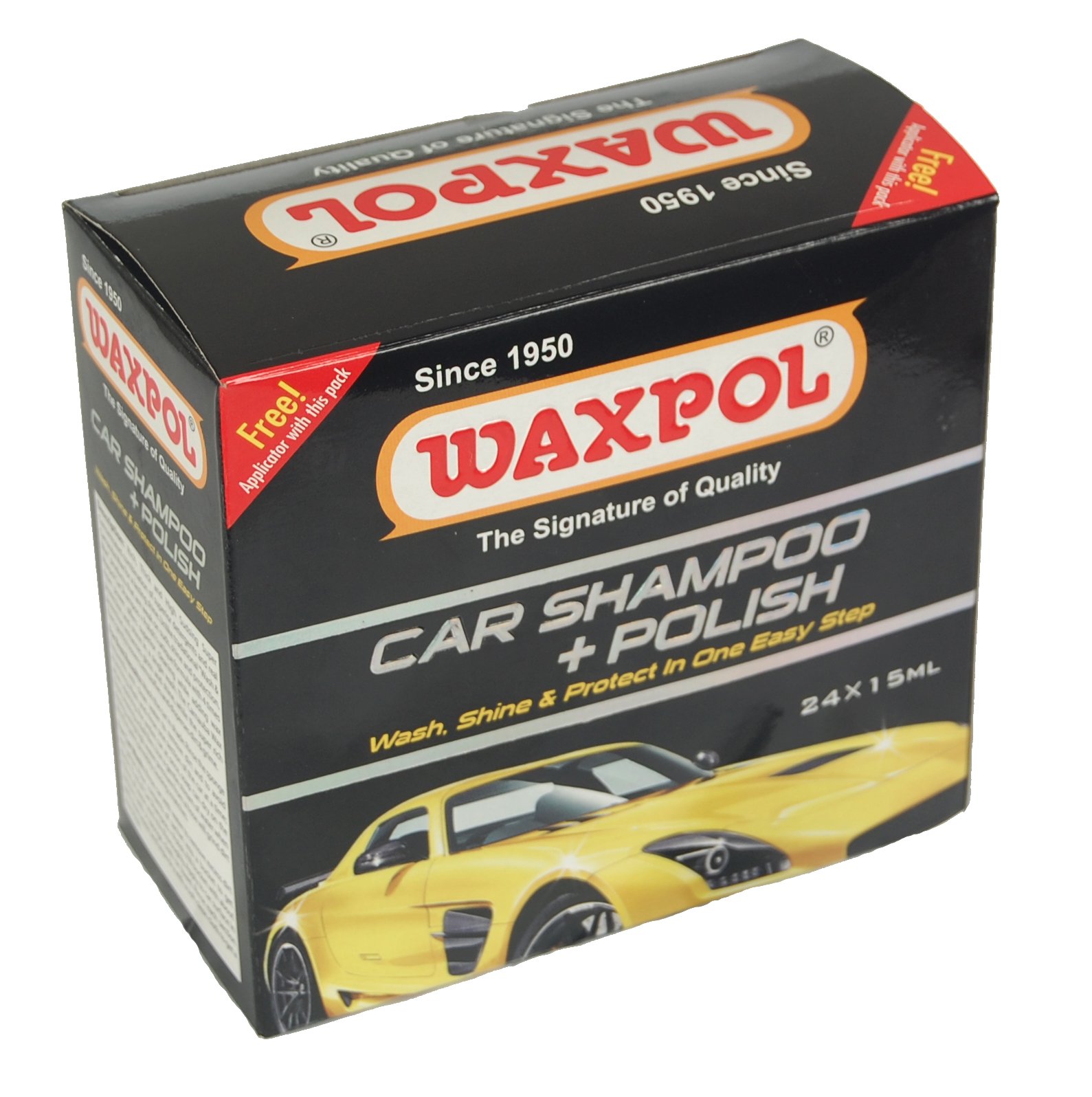 Waxpol Car Shampoo + Polish (Super Concentrate) - 15 ml (Set of 24 ...