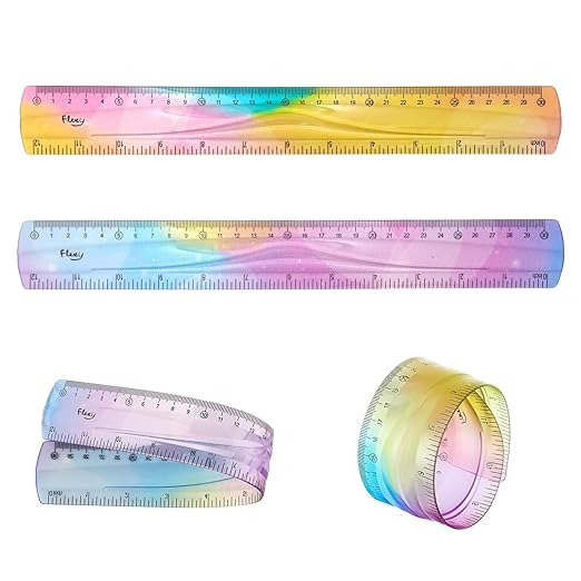Amazon.com : 2pcs Flexible Rulers 12 Inch/30 cm Bendable Ruler Soft ...