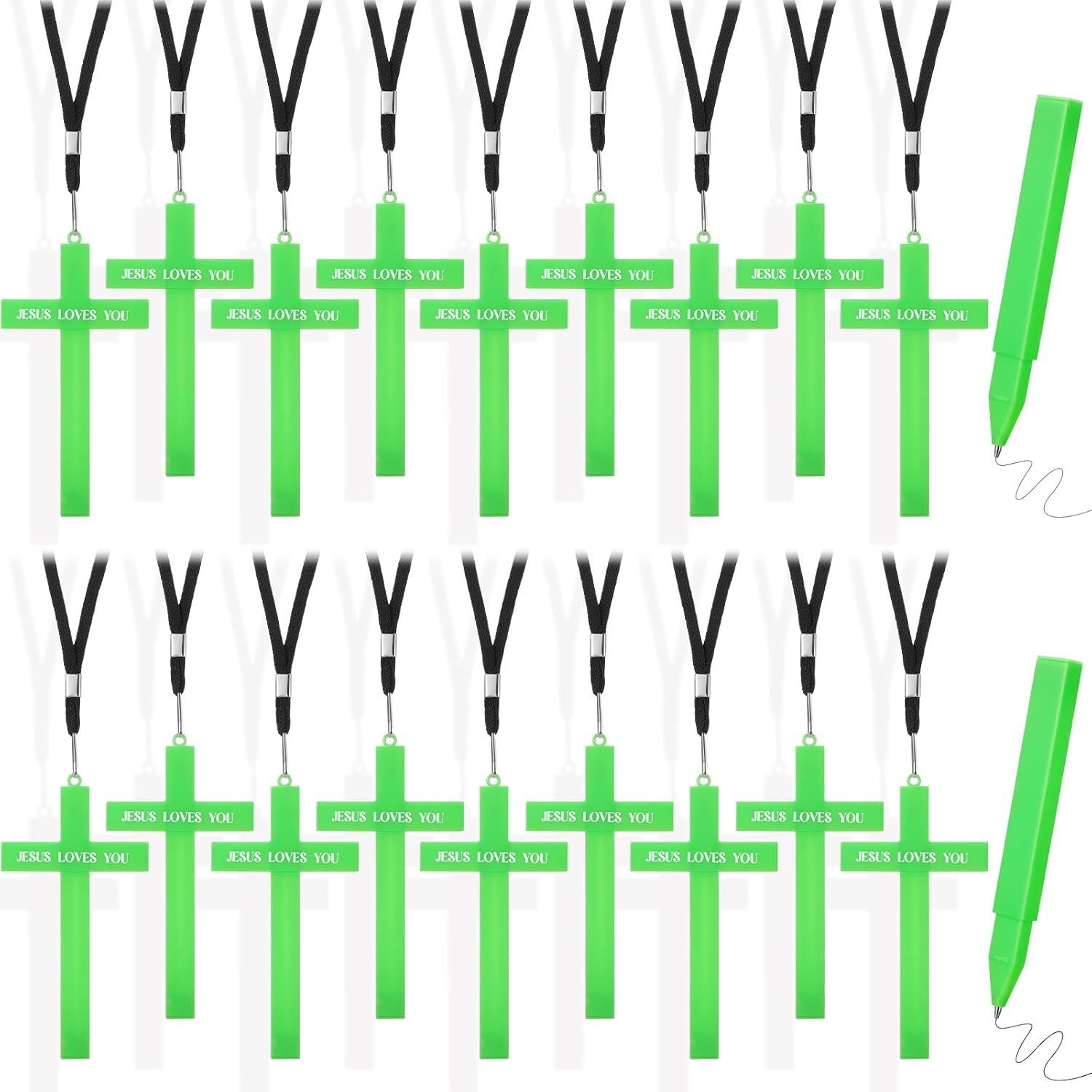 Amazon.com : Nezyo 20 Pcs Jesus Loves You Christian Pens Bible Verse ...