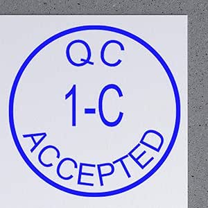 Amazon.com: Large Self-Inking QC Inspection Accepted Stamp - 1 Inch ...