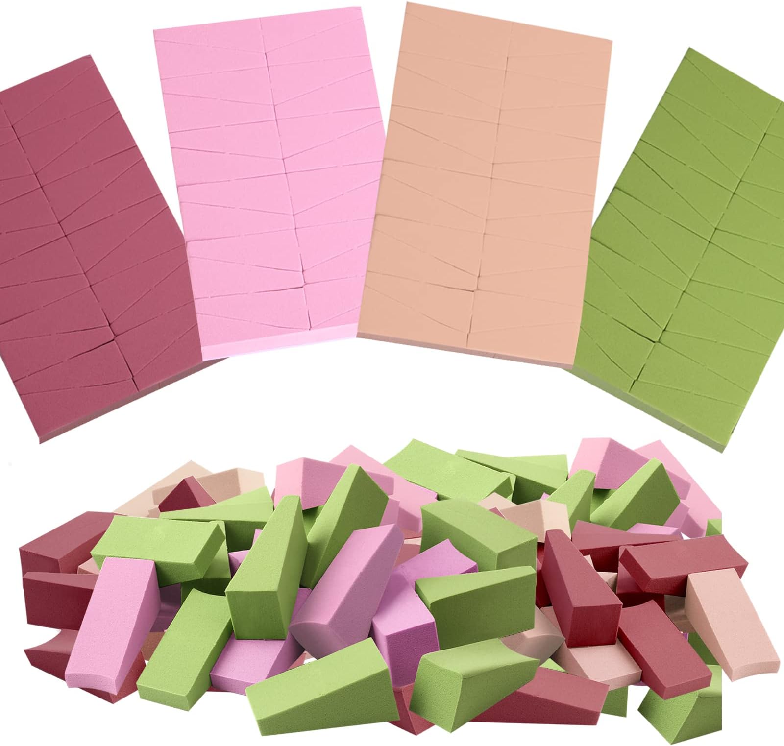 Amazon.com : 16 Pcs Makeup Wedge Sponges Face Paint Sponges Soft Dual ...