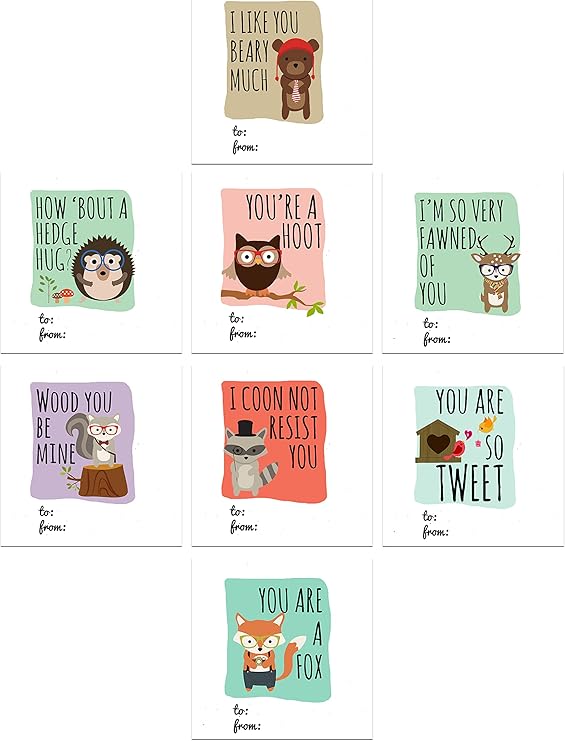 Amazon.com : Silly Goose Gifts Woodland Forest Friends Hipster Themed ...