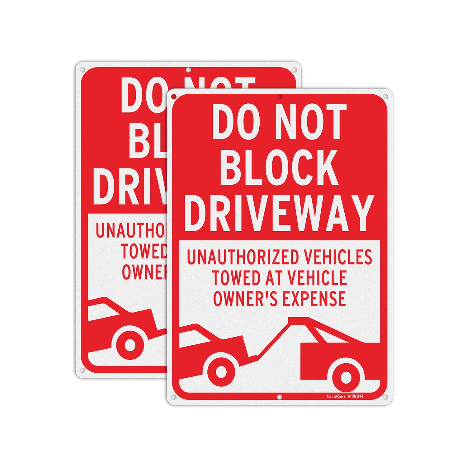 Amazon.com: GicnKeuz Large Do Not Block Driveway Sign, 14x10 Inches ...