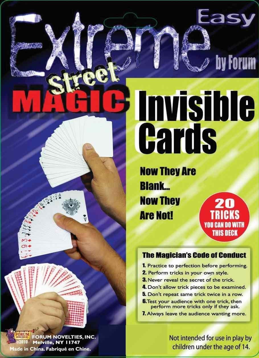 Amazon.com: Forum Novelties Extreme Street Magic - Invisible Cards ...