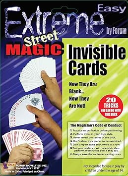 Amazon.com: Forum Novelties Extreme Street Magic - Invisible Cards ...