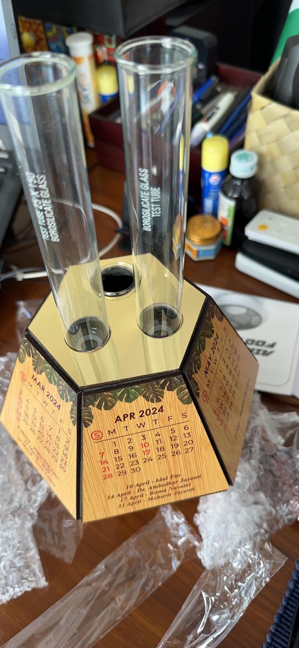 GKD office desk decorative items 2024 desk calendar wooden 3D premium ...