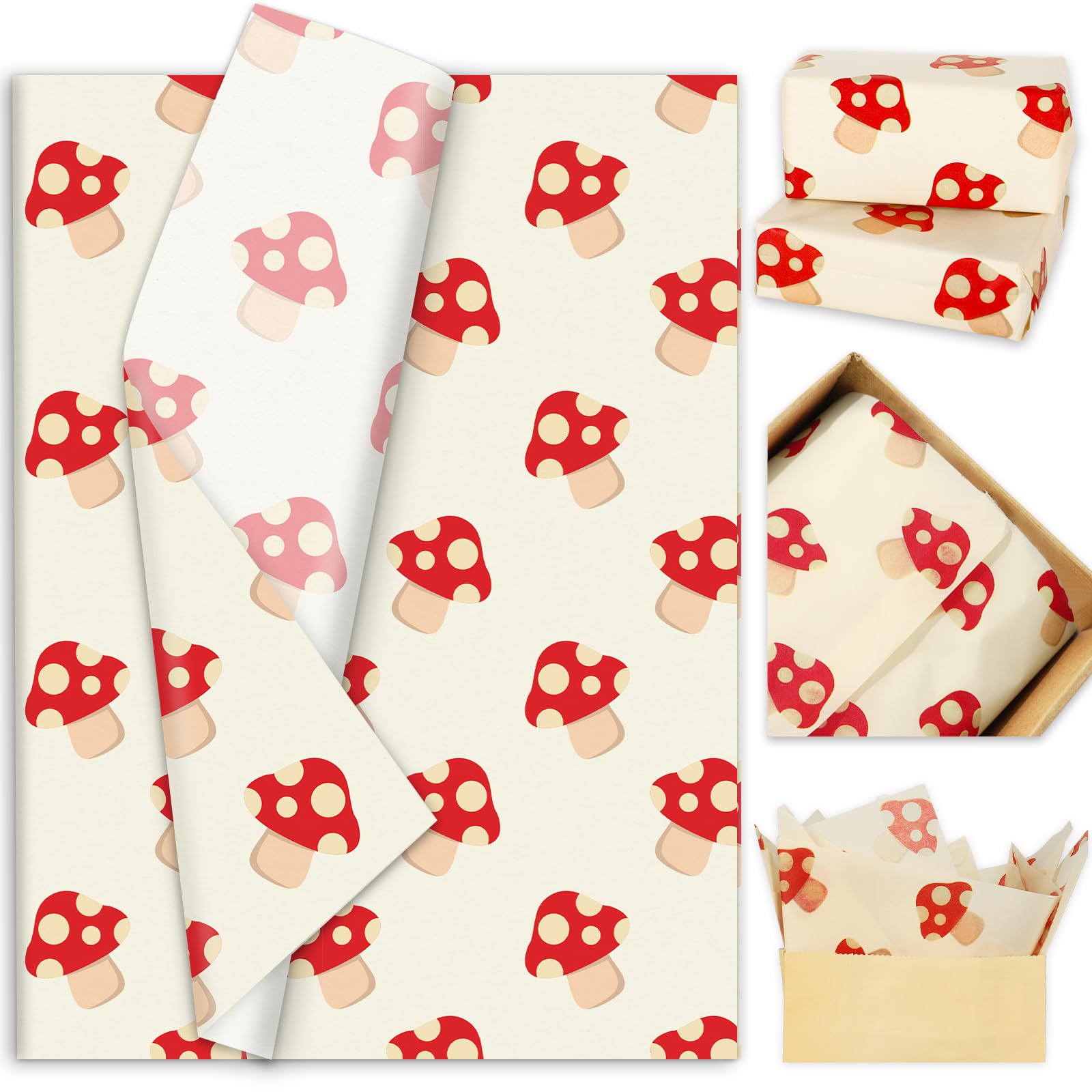 Tissue Paper Mushrooms Amazon.com: JarThenaAMCS 100 Sheets Mushroom