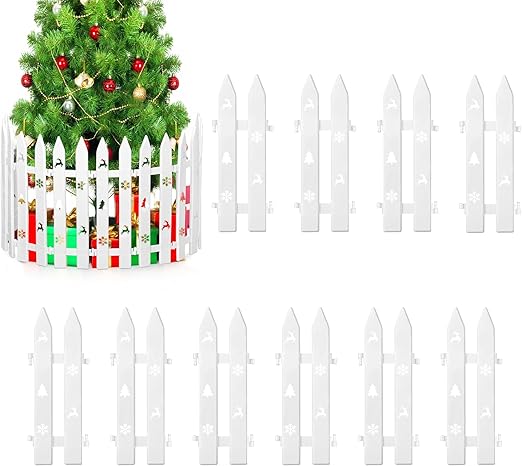 Amazon.com : Elcoho 10 Pieces 16" Tall Christmas Tree Fences Thick ...