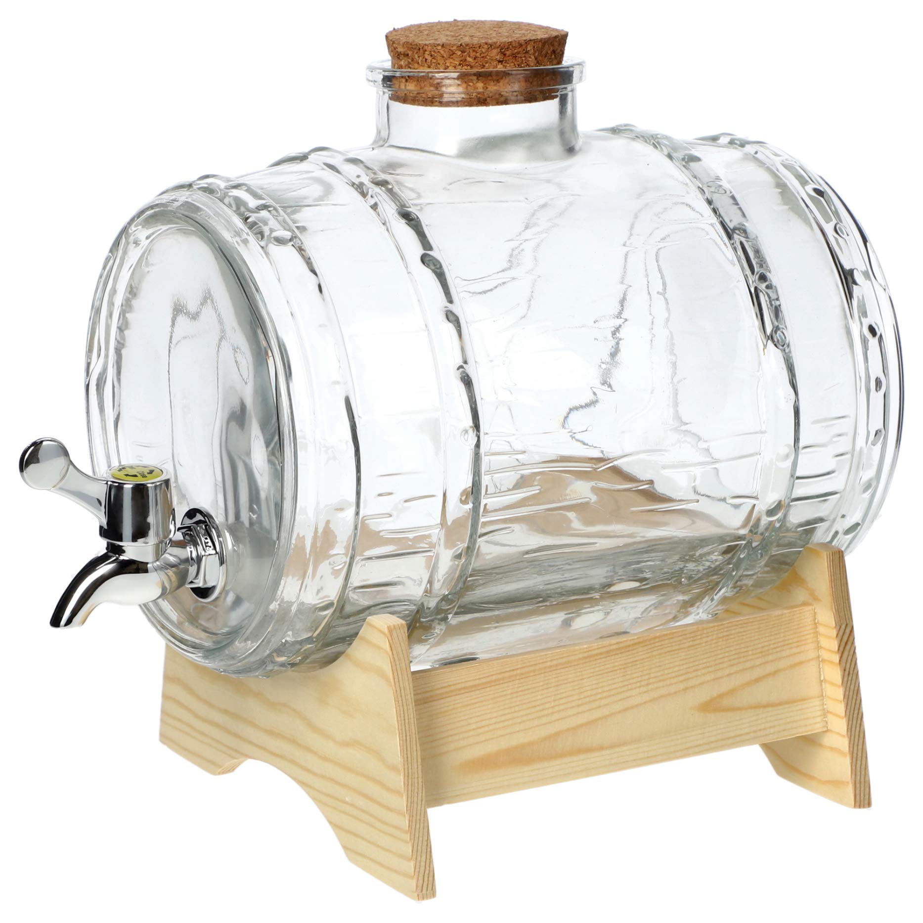 Buy KADAX Barrel with Tap, Glass Beverage Dispenser, 1-3,8L, Barrel ...