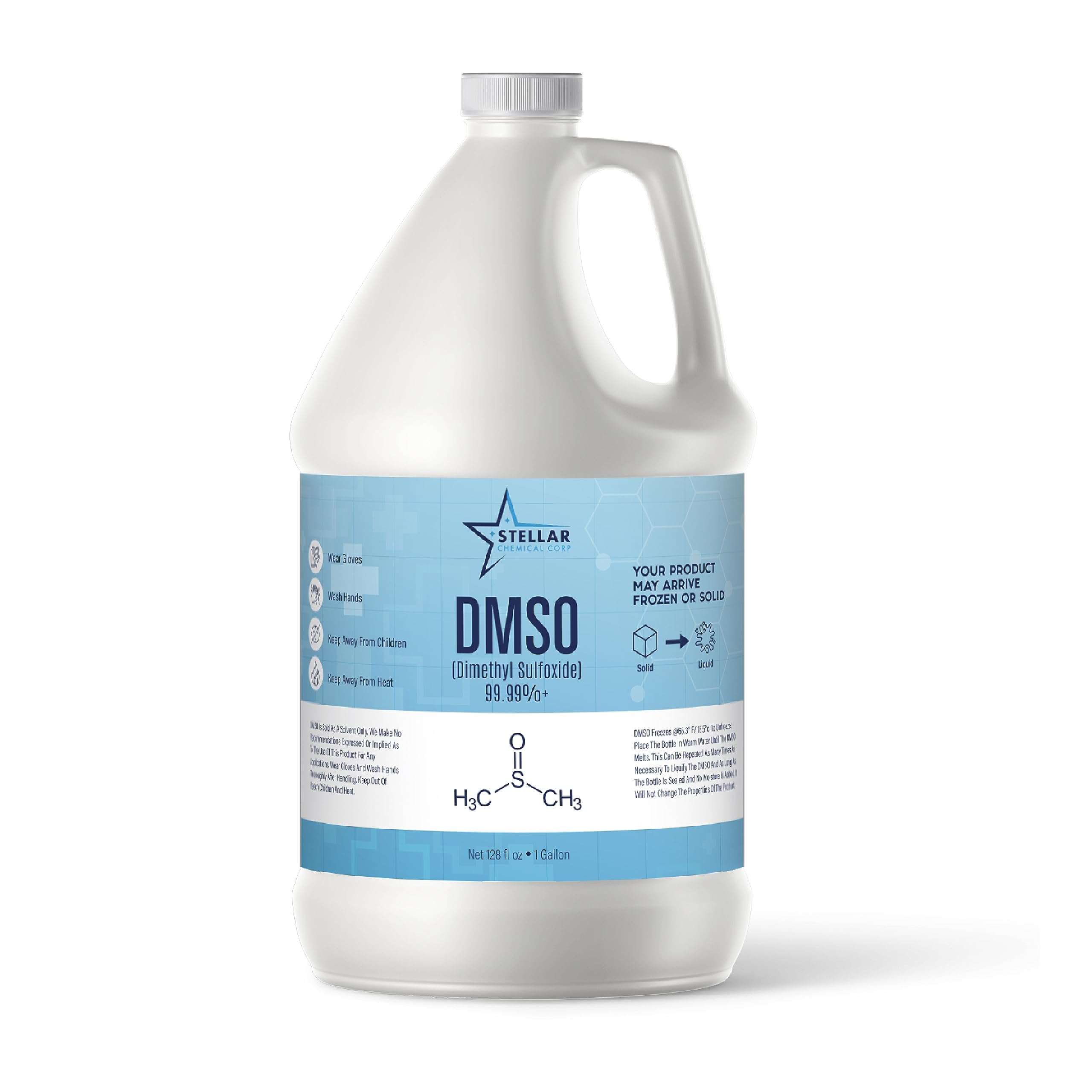 Stellar Chemical - DMSO - Dimethyl Sulfoxide - 1 Gallon - 99.99% High ...