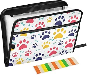 Amazon.com : Cat Or Dog Paw Expanding File Folder, 13 Pockets Accordion ...