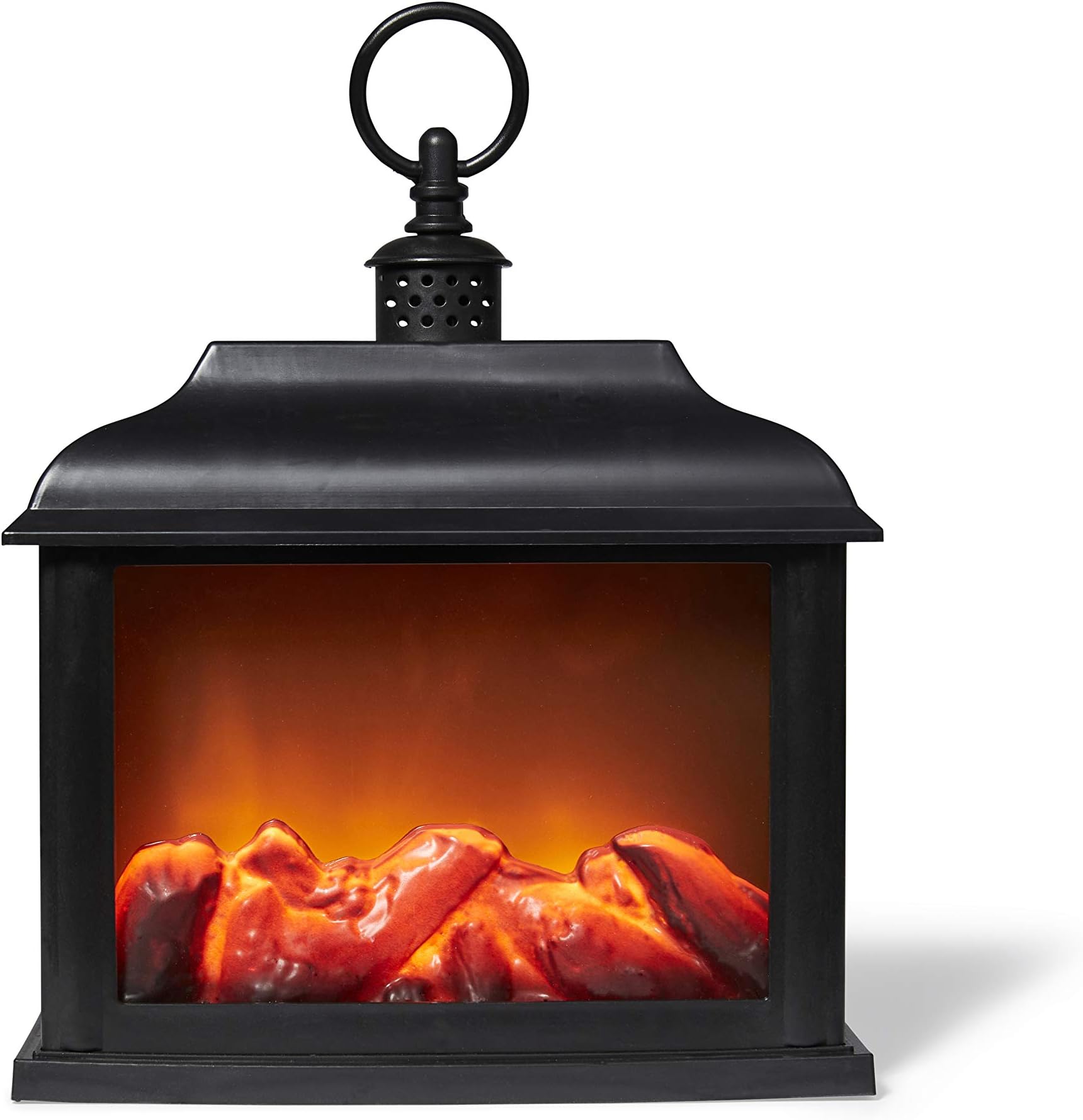 Amazon.com : Raaxola Small Cozy Fireplace Lantern Traditional Realistic ...