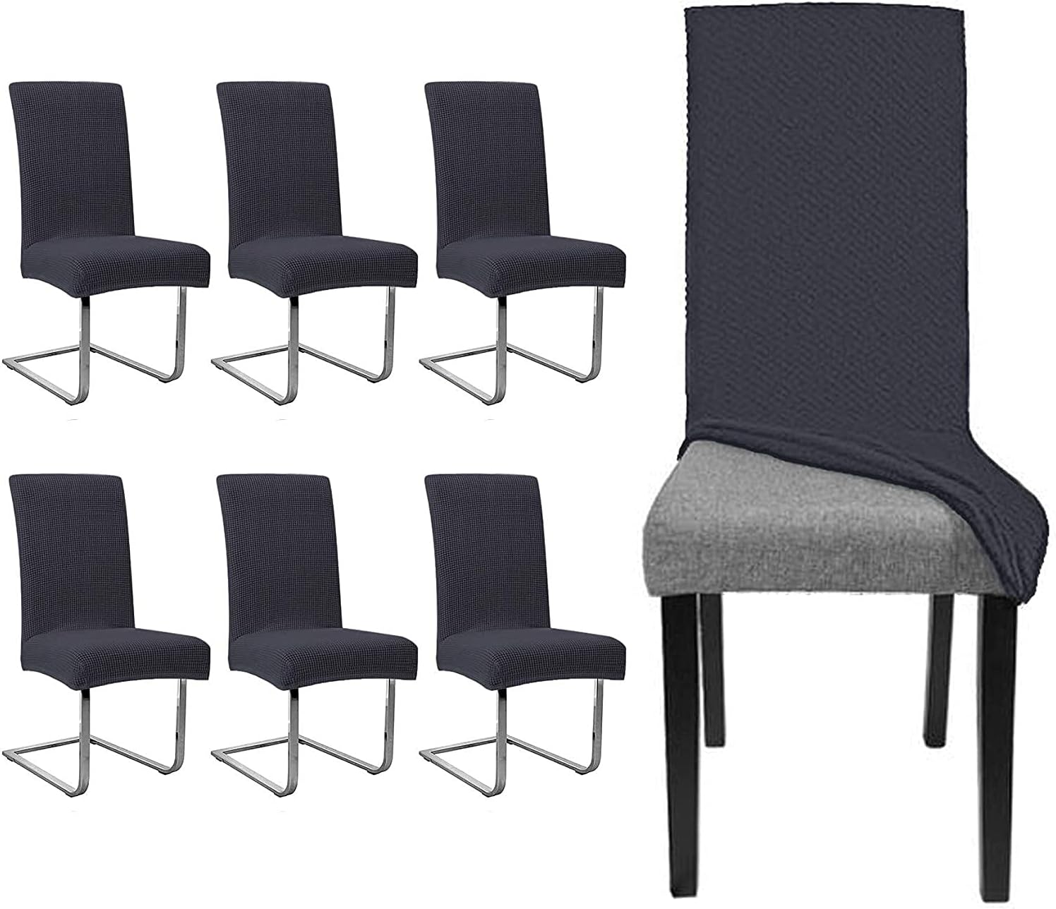 Amazon.com: ACCROL 4/6 Pieces Elastic Chair Covers, Universal ...