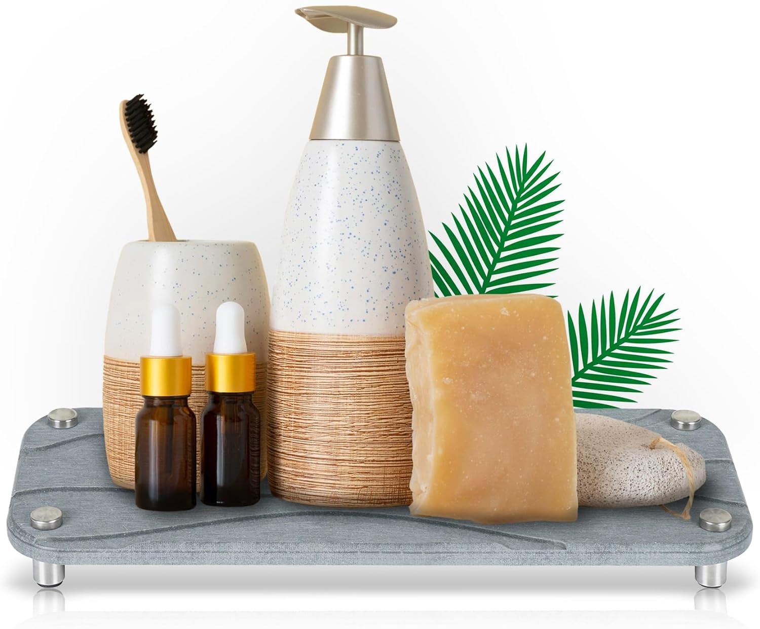 Amazon.com - Fast Drying Stone Sink Caddy – Instant Dry Sink Organizer ...