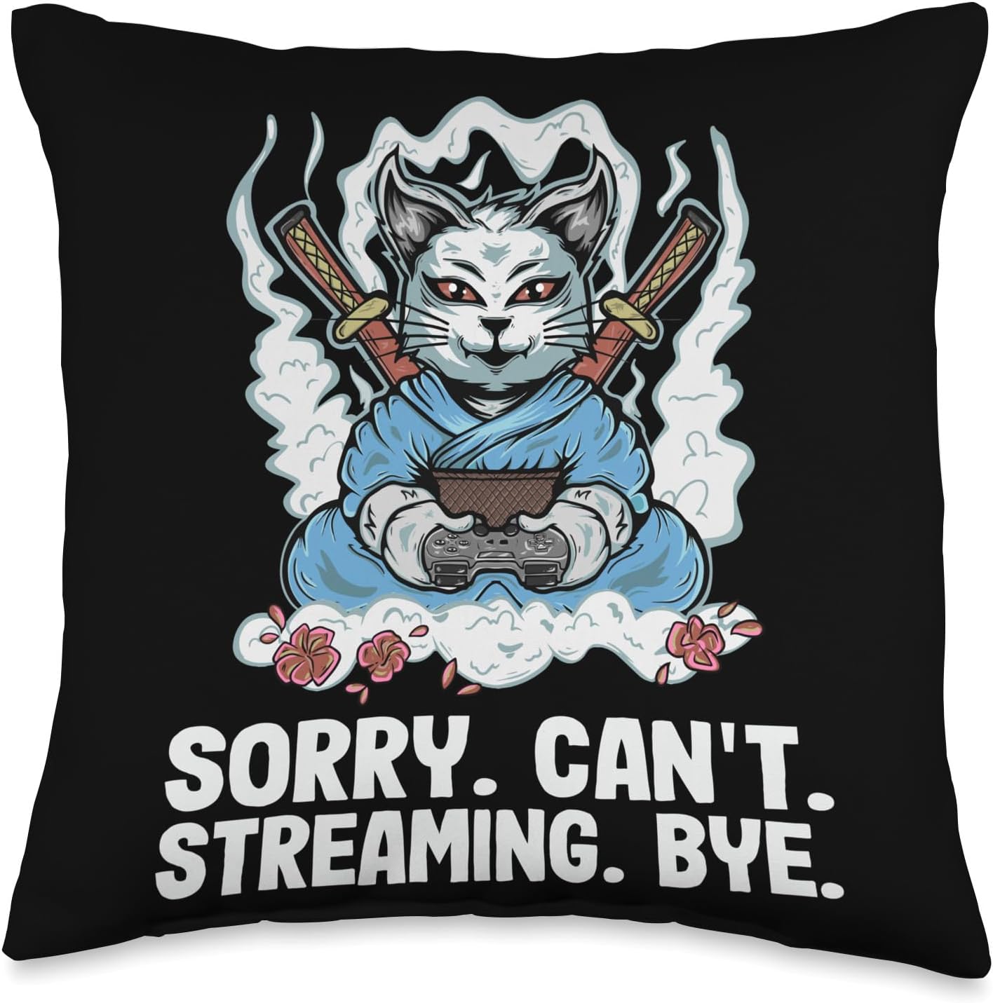 Amazon.com: Japanese Aesthetic Cat Dude Gamer Girl Streamer Sorry Can't ...