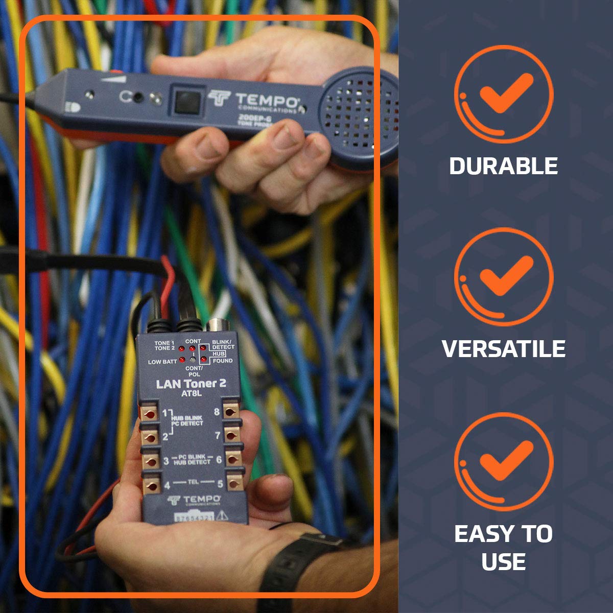 Snapklik.com : TEMPO AT8LK LAN Tone Generator And Probe Kit