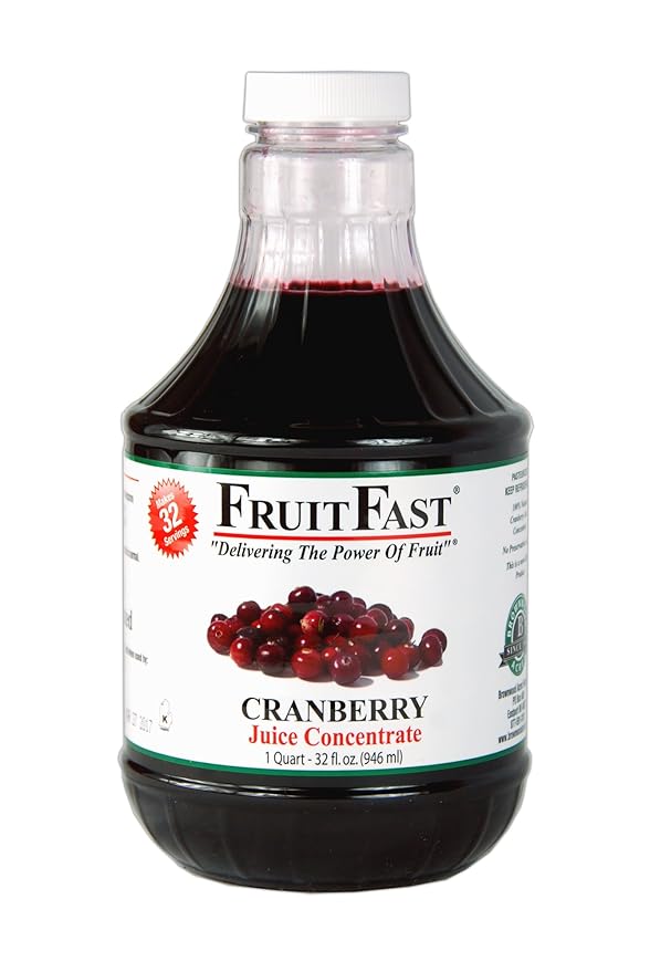 Amazon.com : 100% Pure Cranberry Juice Concentrate by FruitFast ...