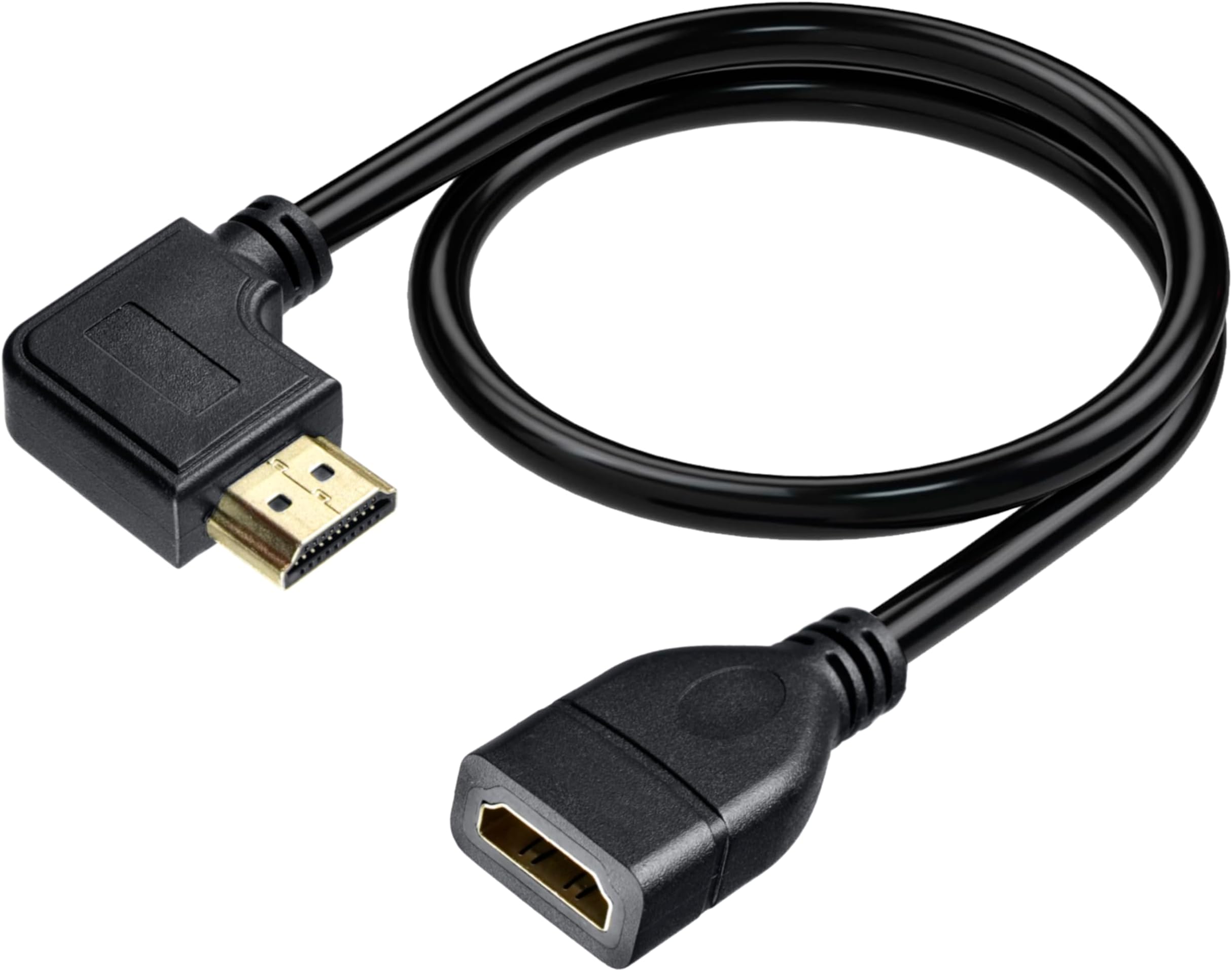 Buy CABLESETC HDMI 2.0 Right Angled Double Molded HDMI Cable 30cm ...