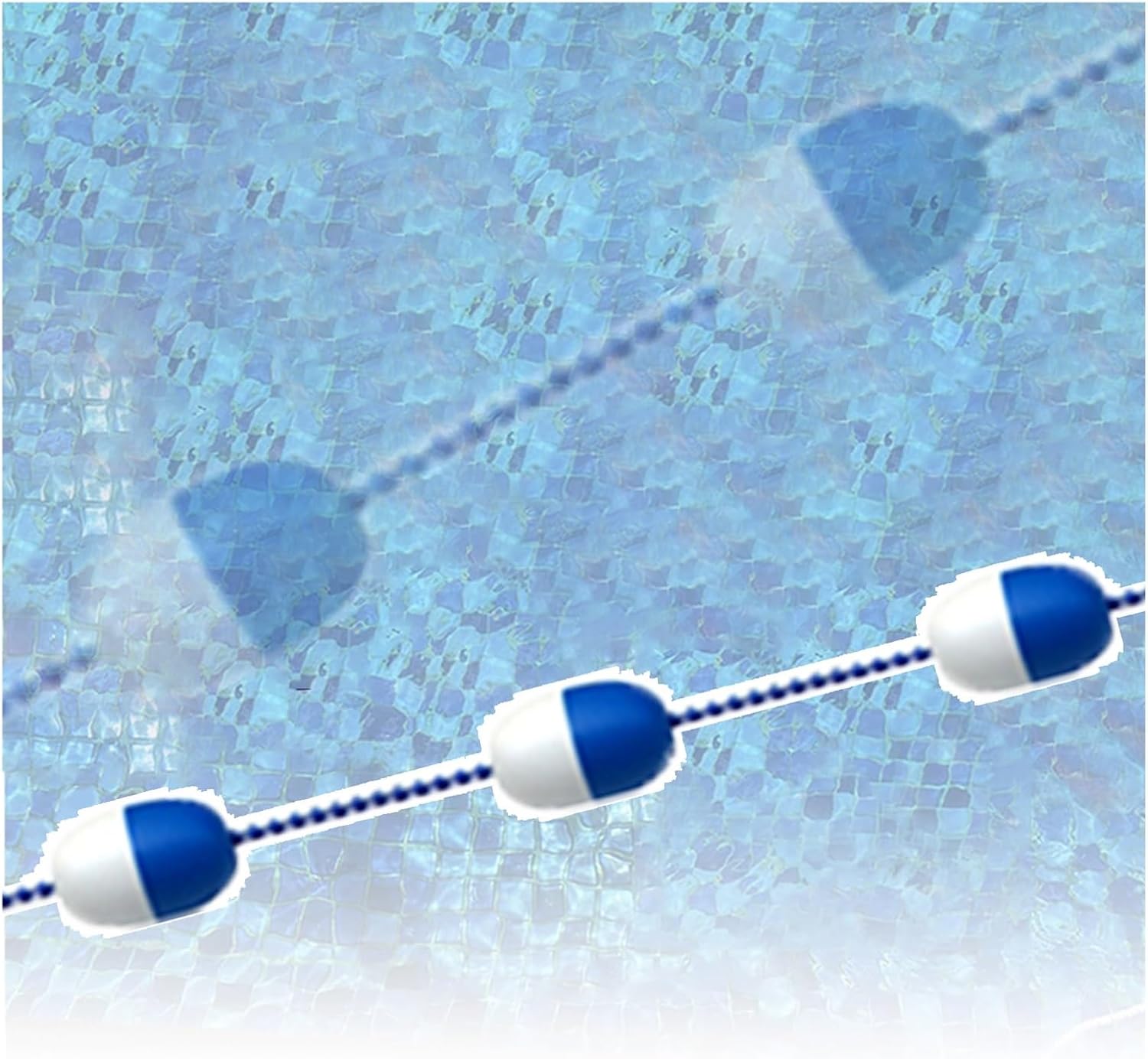 23ft Floating Pool Safety Divider Rope, Nylon Swim Lane Line with Bi ...