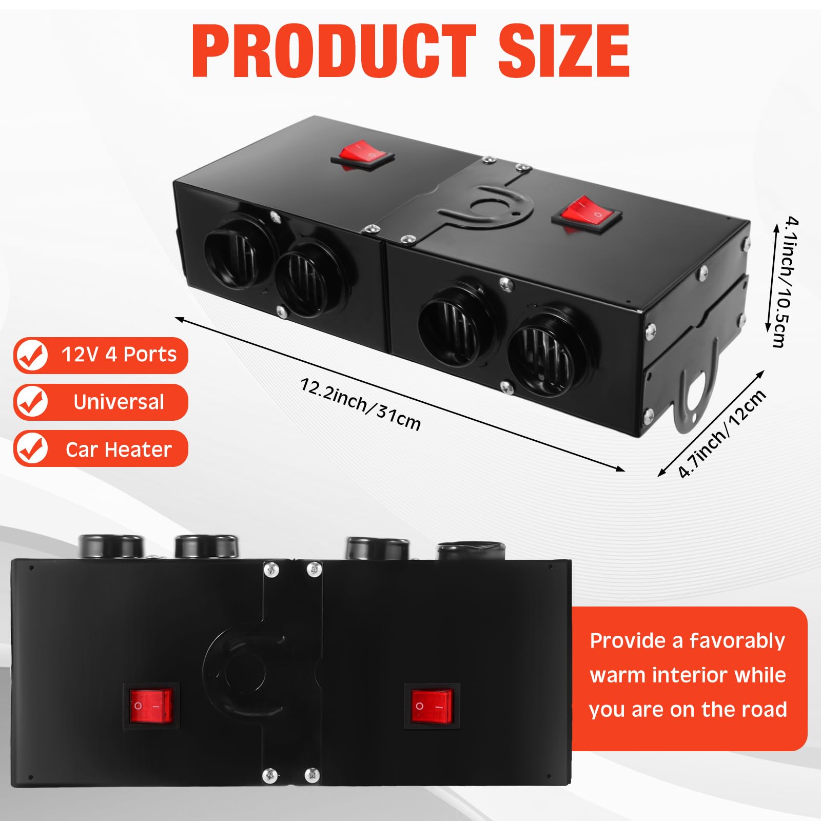 Snapklik.com : DaisyInner 500w Car Heater 12 Volt Camping Heaters ...