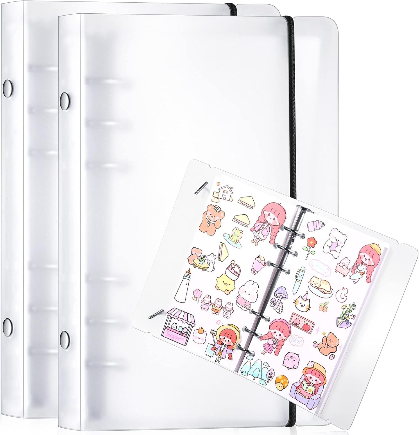 Amazon.com: Spakon Sticker Collecting Album Sheets Reusable Book ...