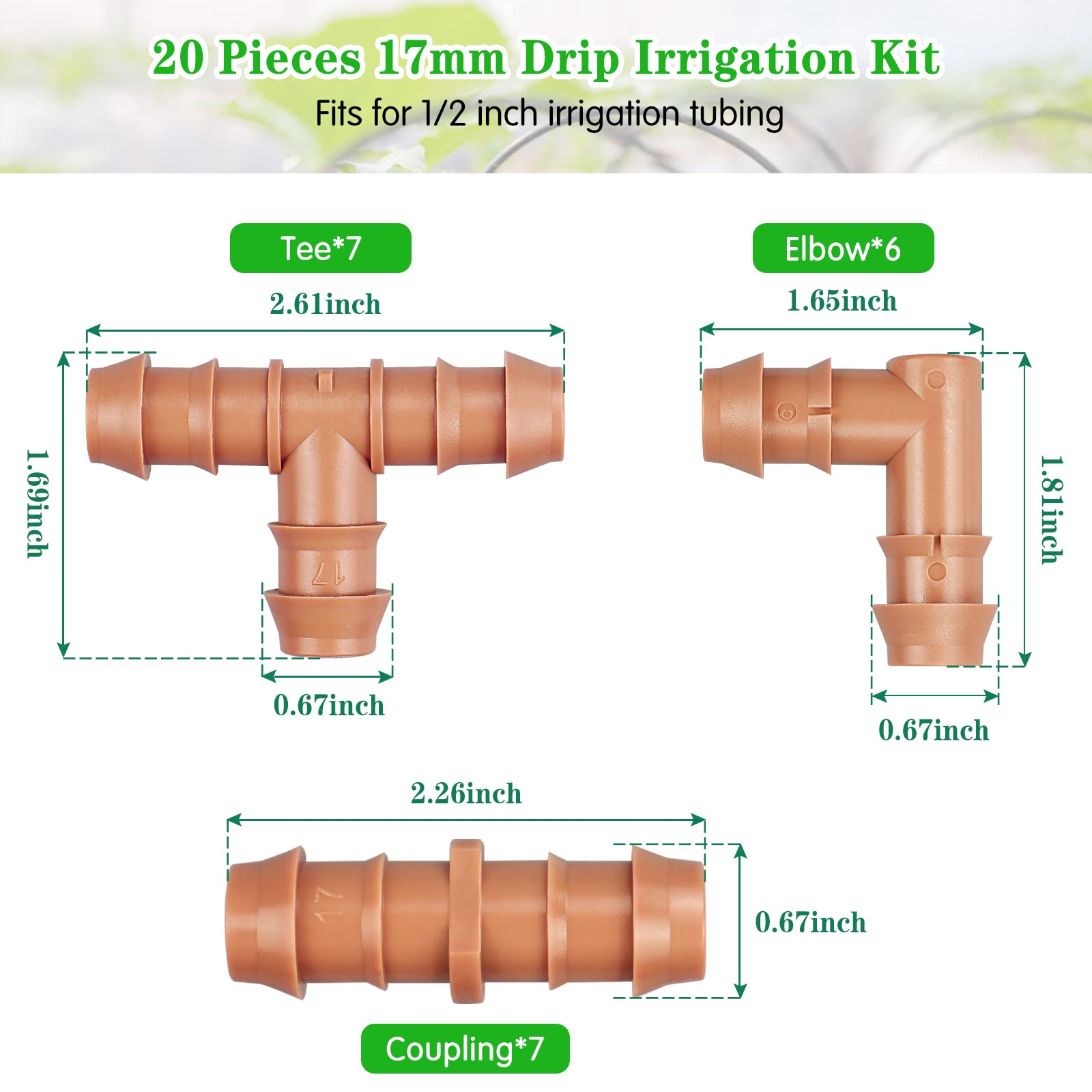 Snapklik.com : Gardrip Drip Irrigation Fittings Kit20 Pieces Drip ...