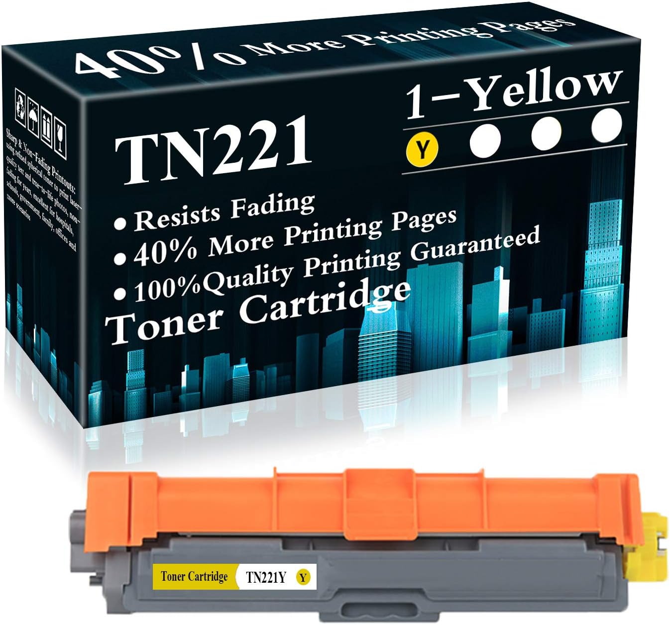 Amazon.com: 1 Yellow TN221 / TN221Y Toner Cartridge Replacement for ...