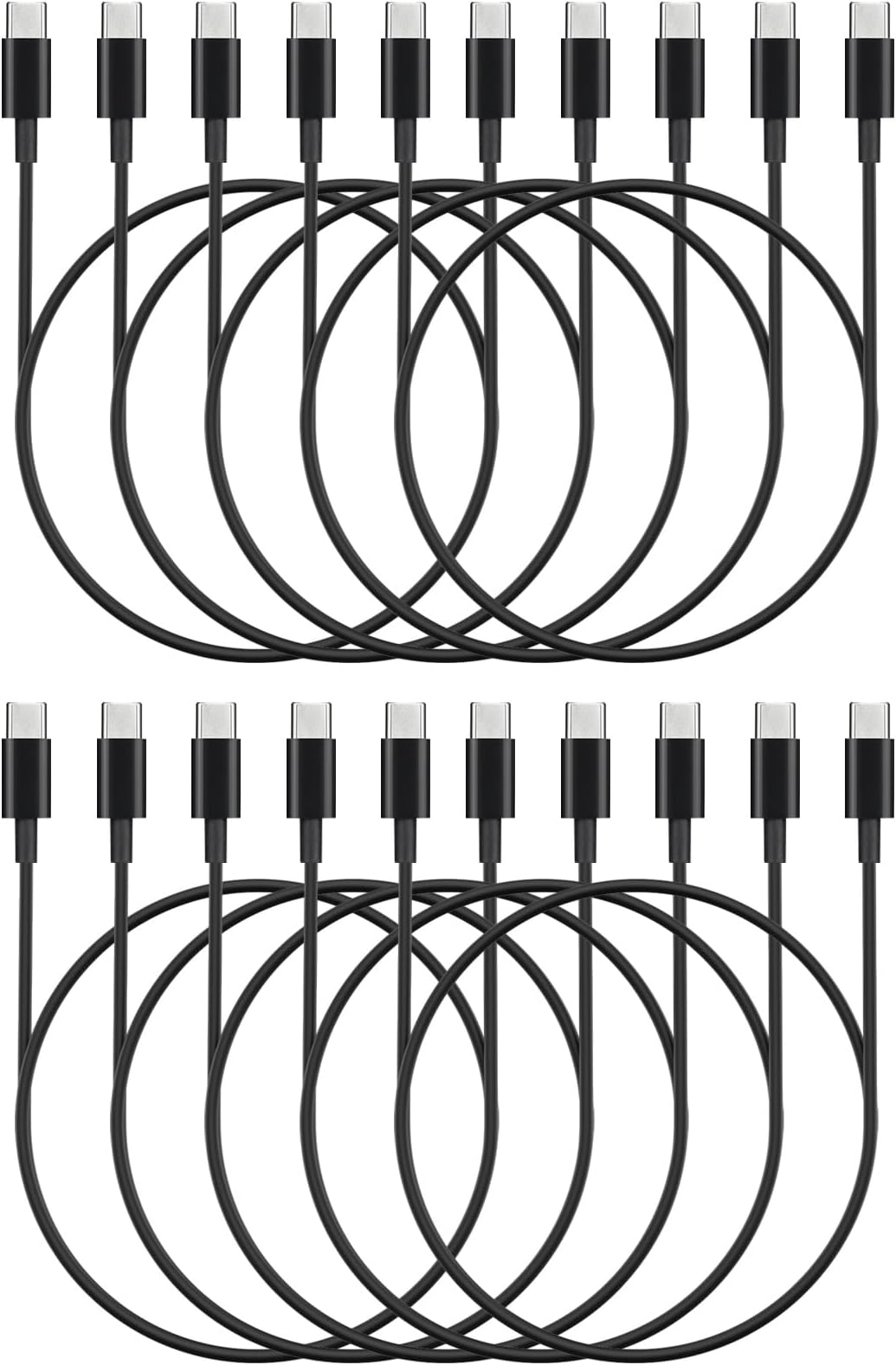 Amazon.com: Smays Bulk USB C Cable 10-Pack, Type C Charging Cord White ...