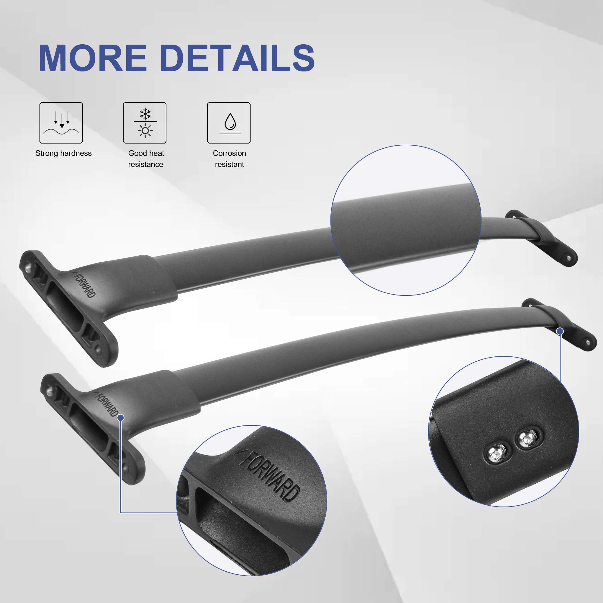 MOSTPLUS Roof Rack Cross Bar Rail Compatible for 2016 2017 2018 2019 ...