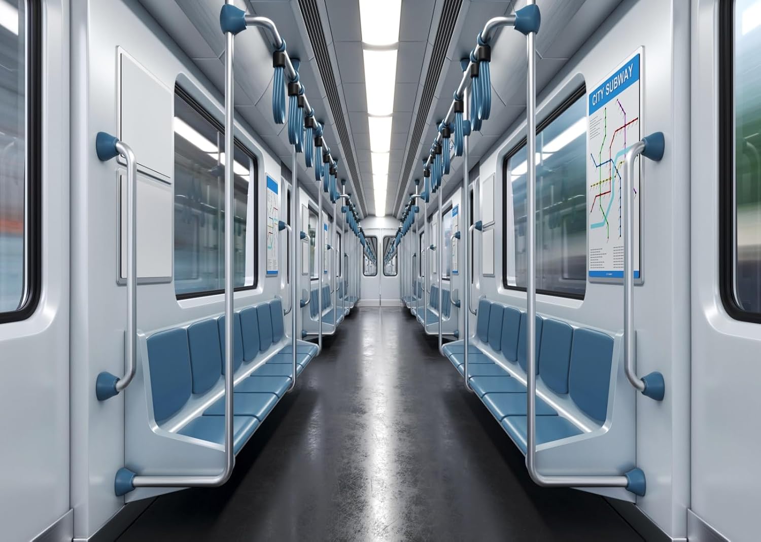 Amazon.com : CORFOTO 5x3ft Fabric City Subway Interior Backdrop Metro ...