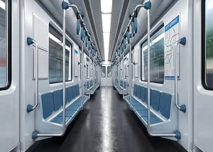 Amazon.com : CORFOTO 5x3ft Fabric City Subway Interior Backdrop Metro ...