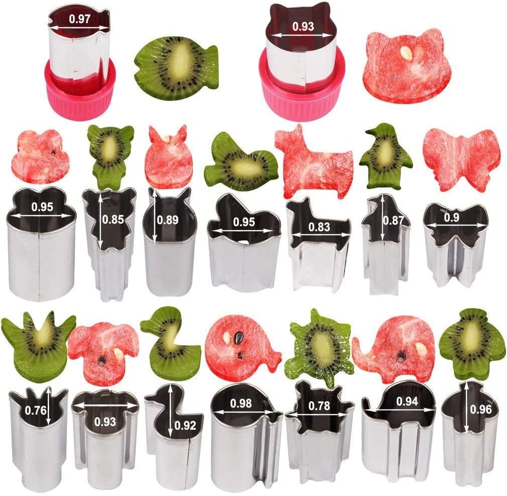 Amazon.com: Hapdoo Animal Vegetable Mould Cutters Set (16 Pcs) - Animal ...