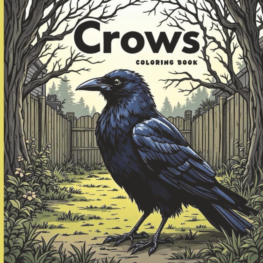 Amazon.com: Crows Coloring Book for Adults 50 Relaxing Designs for ...