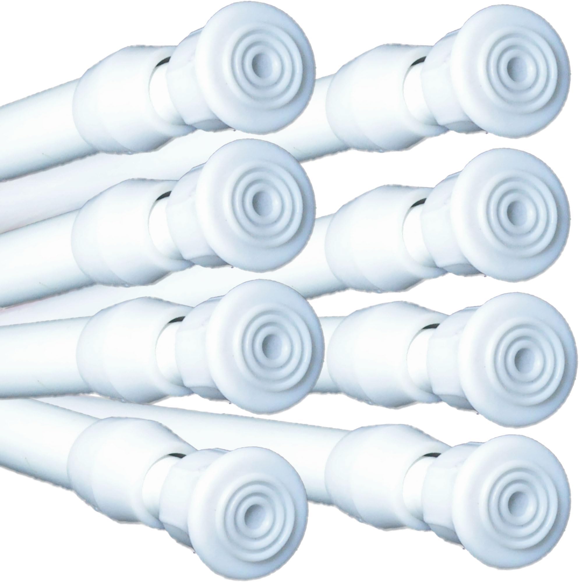 8 Pack Spring Tension Rods (40-60cm) Cupboard Bars Adjustable No-Drill ...