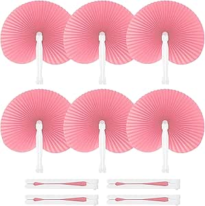 Amazon.com: PATIKIL Round Shaped Paper Hand Fans, 20 Pack Bulk Folding ...