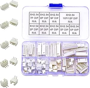 Amazon.com: Keszoox 2.54mm Connector Assortment Kit, Compatible with JST XH 2.54 DIP Header 2P ...