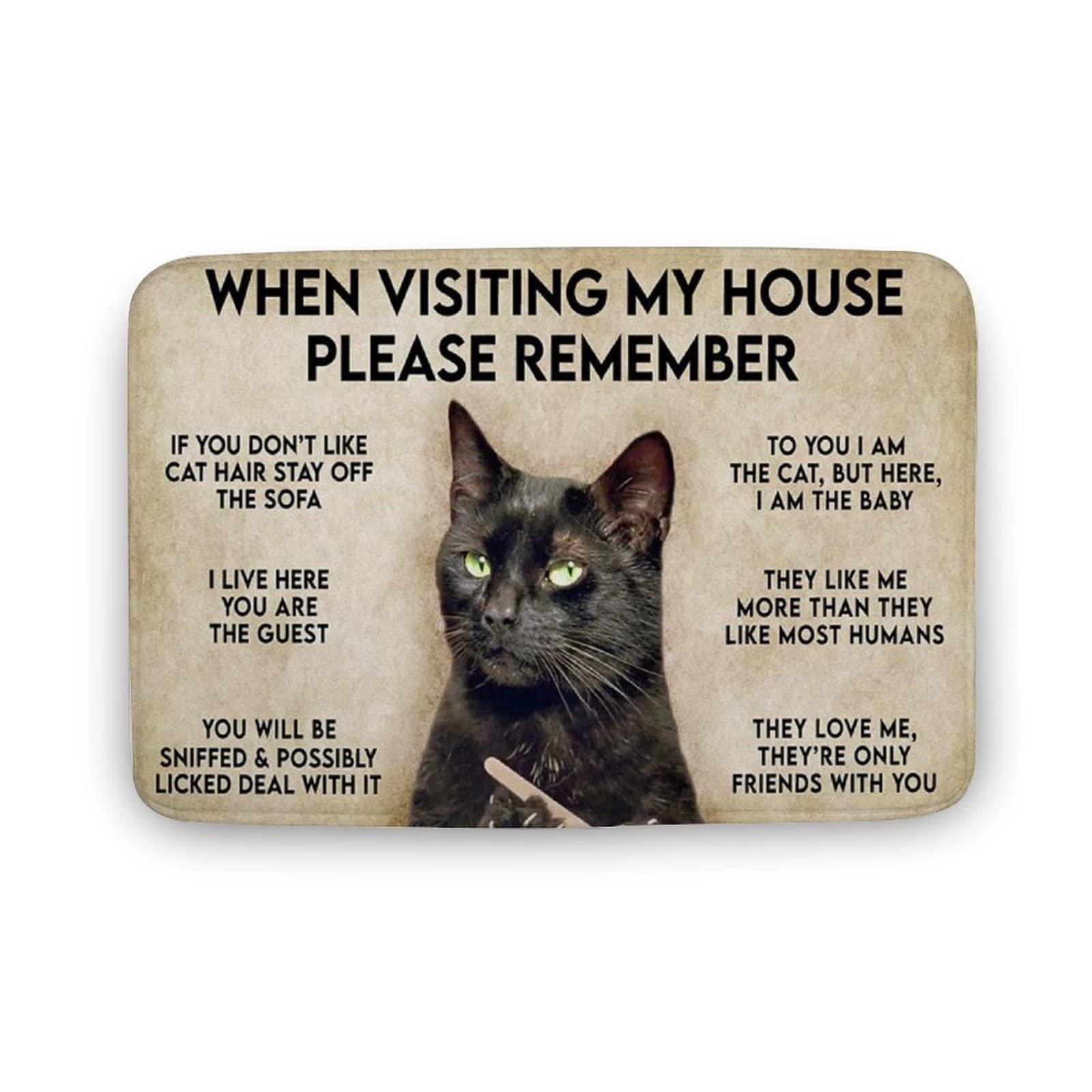 Amazon.com: New When Visiting My House Please Remember Cat Horizontal ...