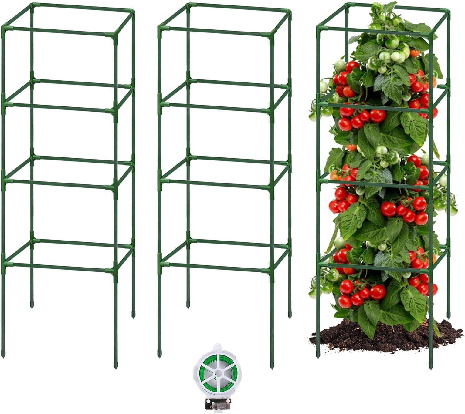 Amazon.com : Gardeners Supply Company Titan Tomato Cages I Sturdy Steel ...