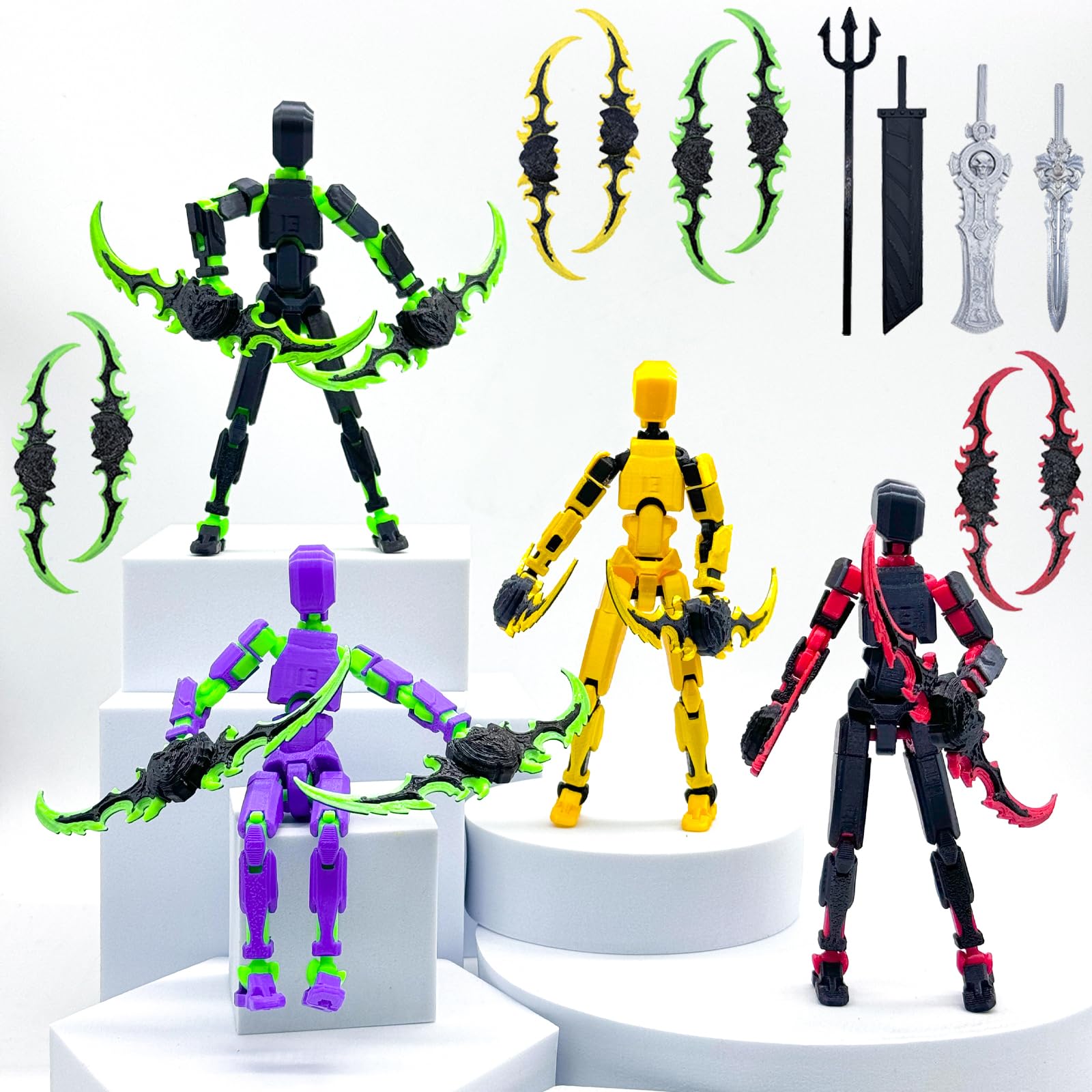 Amazon.com: 4 Packs (Assembly Completed) T13 Action Figure Set,Titan 13 ...