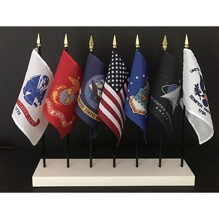 Amazon.com: MADE IN THE USA!! UNITED STATES MILITARY FLAG SET with ...