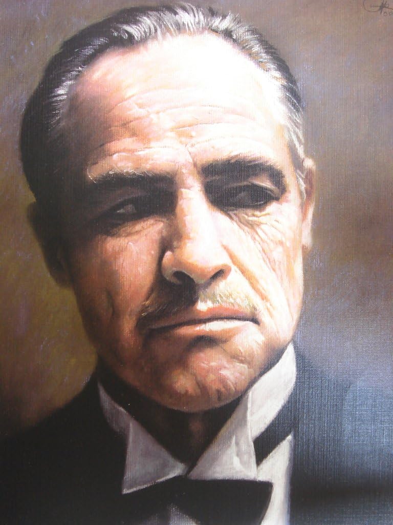 Amazon.com: The Godfather (1972) - Marlon Brando Sketch Portrait ...