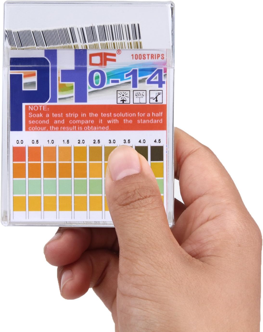 Amazon.com: pH Test Strips 0-14, 0.5 Accuracy 100ct, Esee pH Strips pH ...