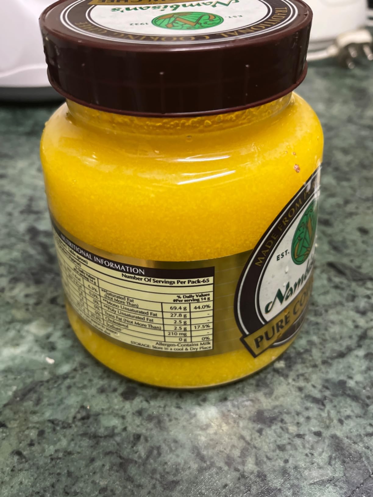 Nambisan's Pure Cow Ghee 1 Liter : Amazon.in: Grocery & Gourmet Foods