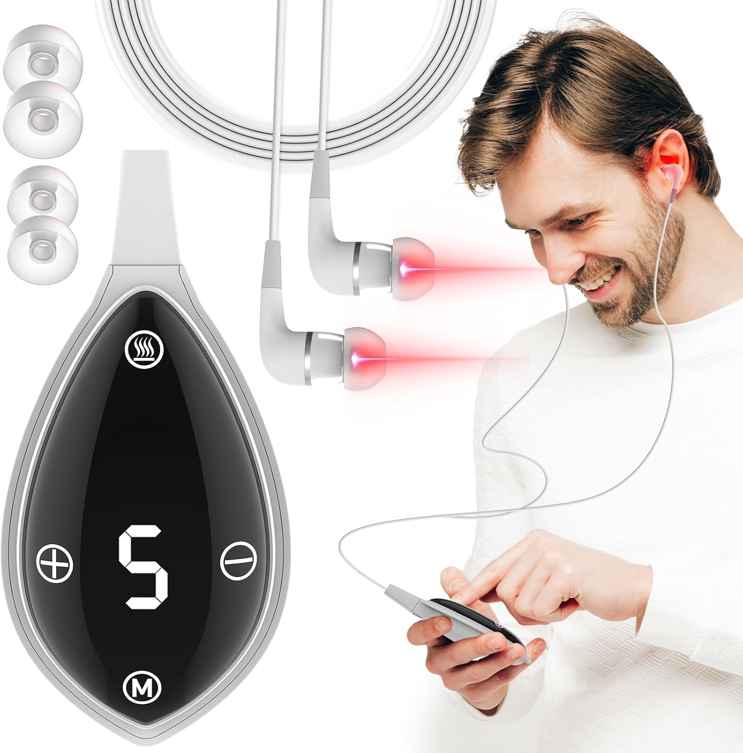 Amazon.com: Upgrade Red Light Therapy for Ears, 650NM Red Light Ear ...