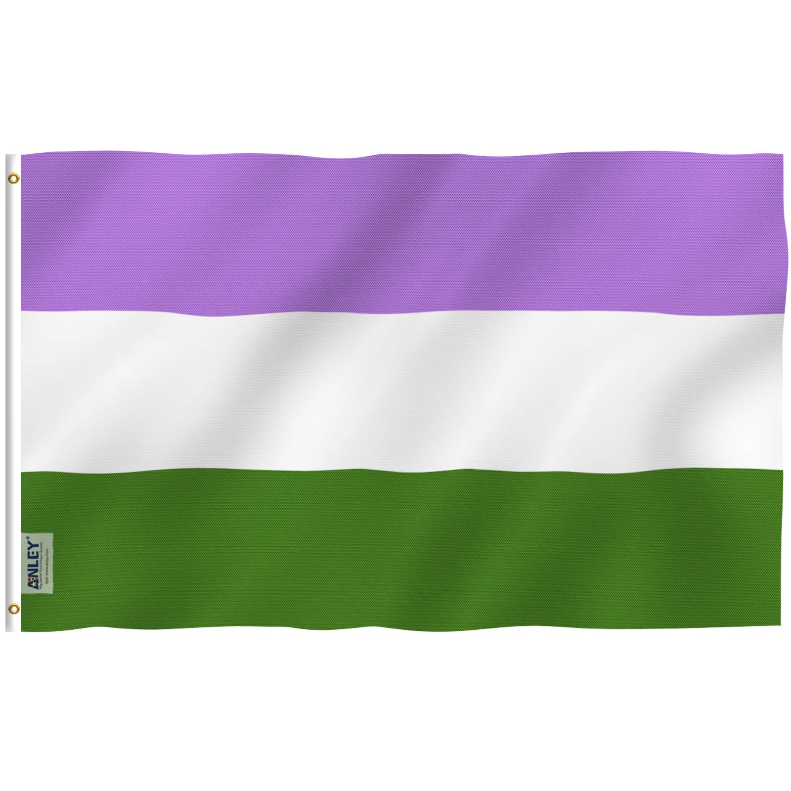 ANLEY Fly Breeze 3x5 Feet Genderqueer Flag - Vivid Color and UV Fade Resistant - Canvas Header ...