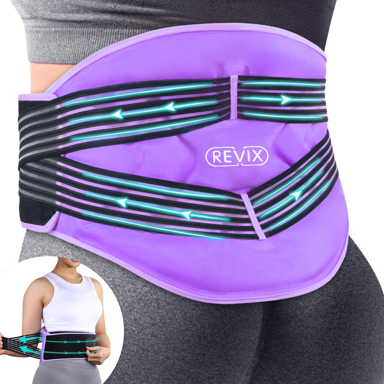 Snapklik.com : REVIX Large Back Ice Packs For Injuries Reusable Large ...