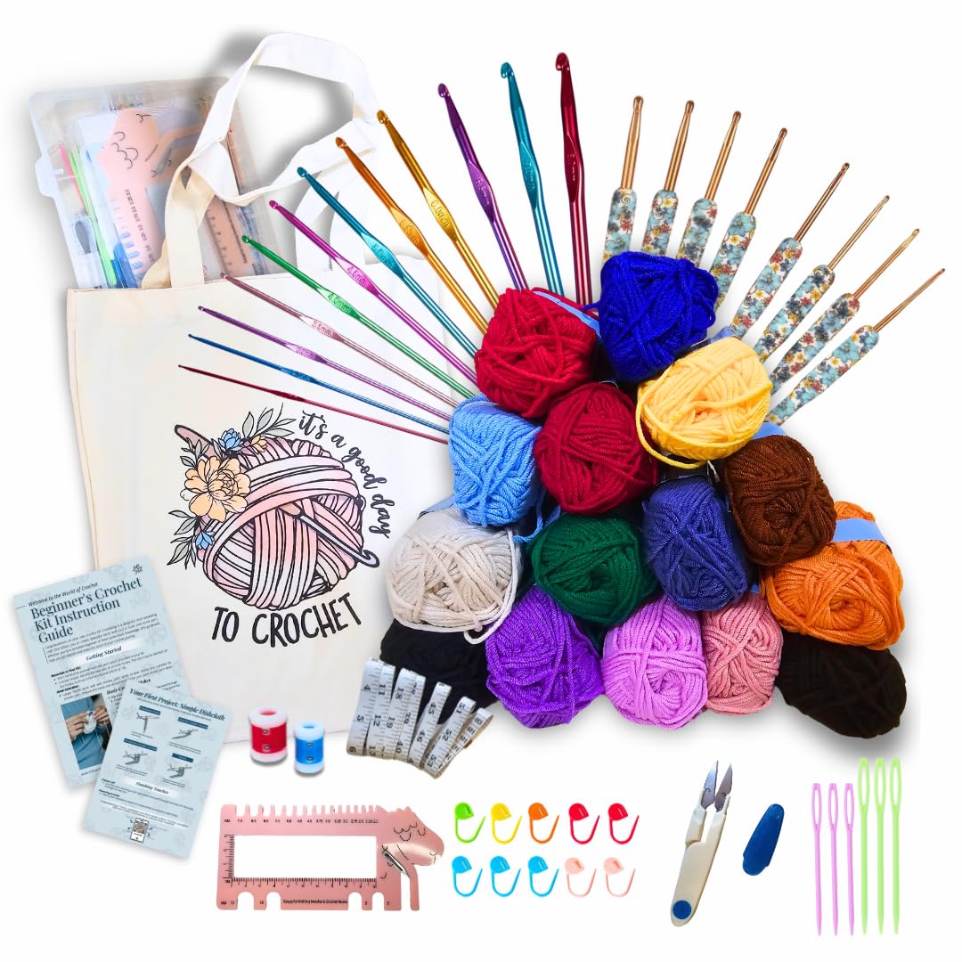 Amazon.com: Crochet Kit for Beginners Kids | Beginner Crochet Kit for ...