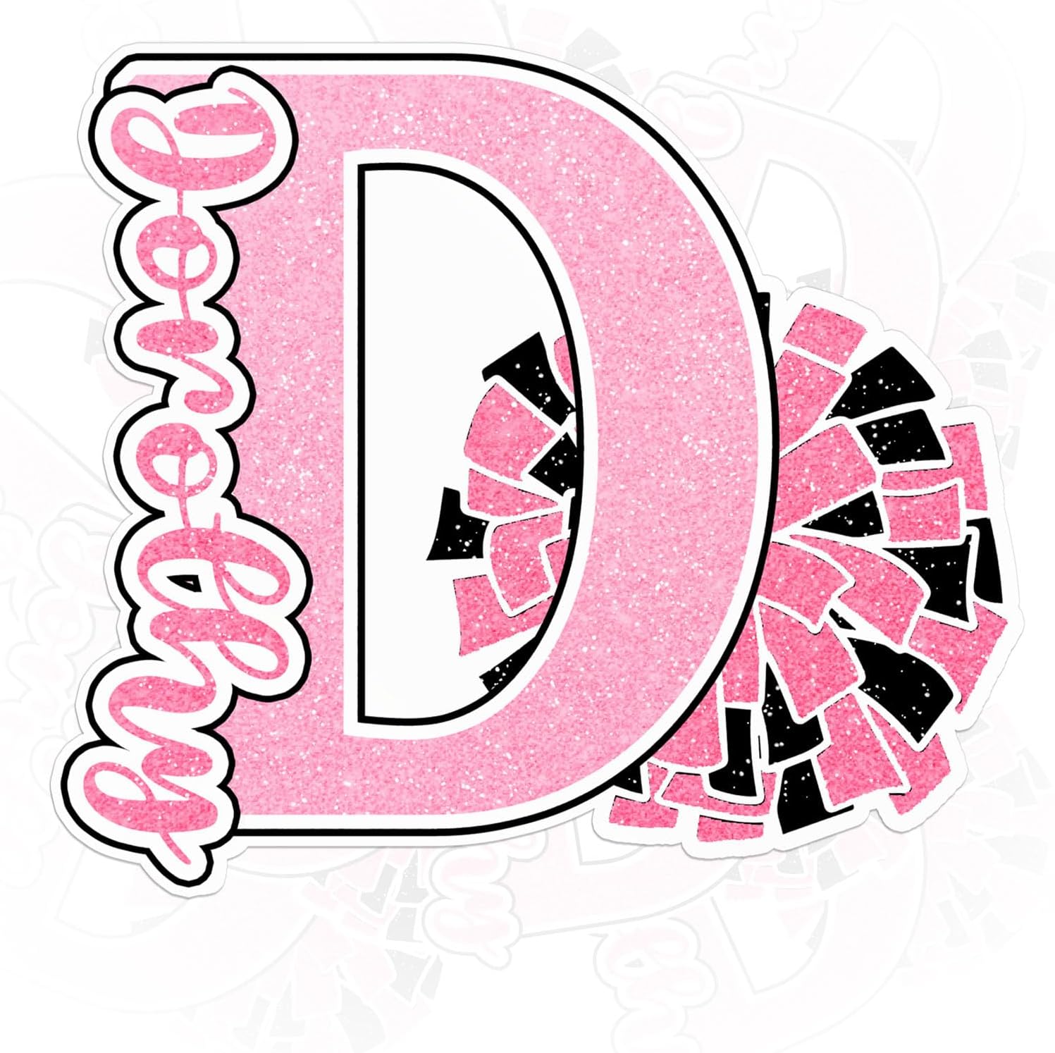 Amazon.com: Custom Glitter Cheerleader Stickers Personalized ...